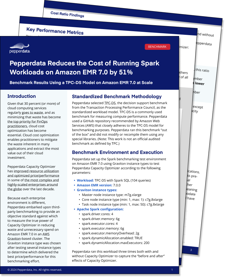 TPC-DS Benchmark for Spark on Amazon EMR 7.0 | Pepperdata
